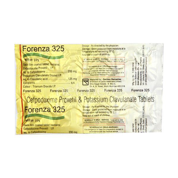 Forenza 325mg Tablet 10'S : Price, Uses, Side Effects | Netmeds