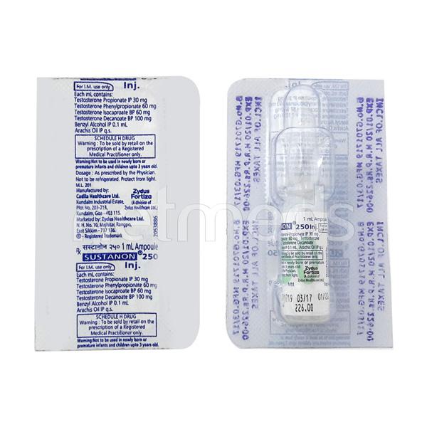 Sustanon 250mg Injection 1ml Price, Uses, Side effects, Substitutes ...