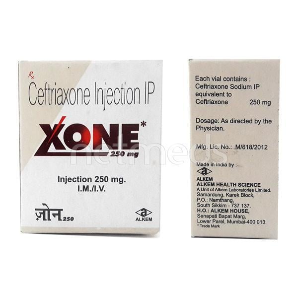 Xone 250mg Injection 1's : Price, Uses, Side Effects | Netmeds