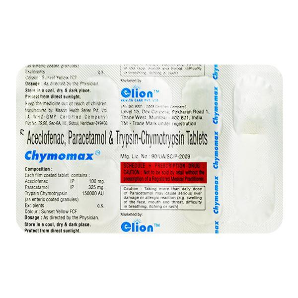 Buy CHYMOMAX Tablet 10's Online at Upto 25% OFF | Netmeds