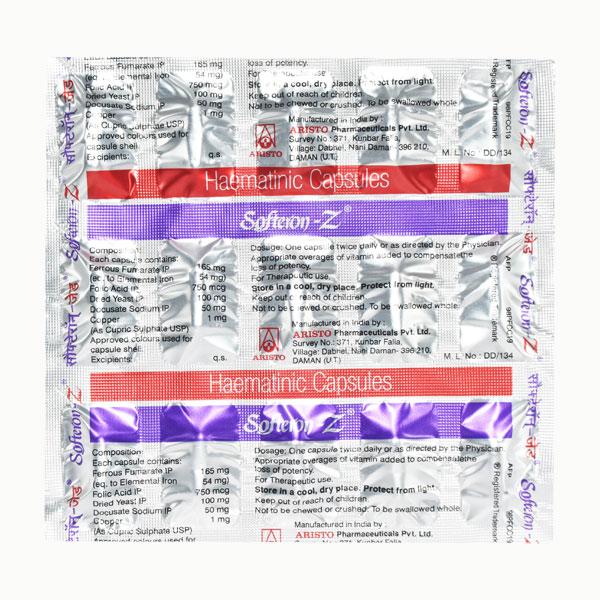 Buy Softeron Z Capsule 15'S Online at Upto 25% OFF | Netmeds