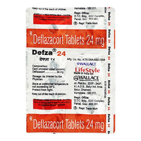Defza 24mg Tablet 6'S Price, Uses, Side effects, Substitutes | Netmeds