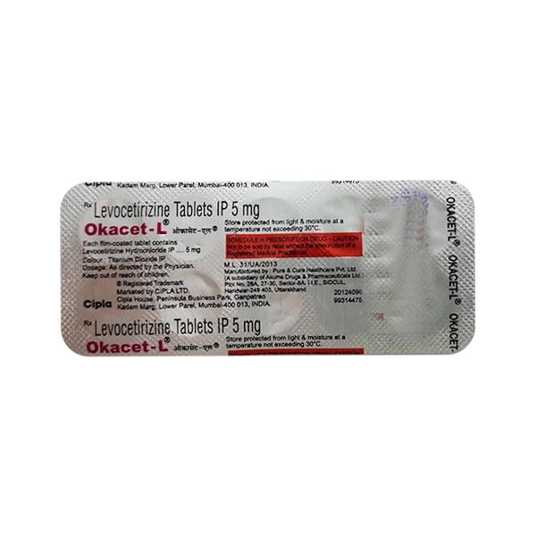 Buy Okacet L Tablet 10'S Online at Upto 25% OFF | Netmeds