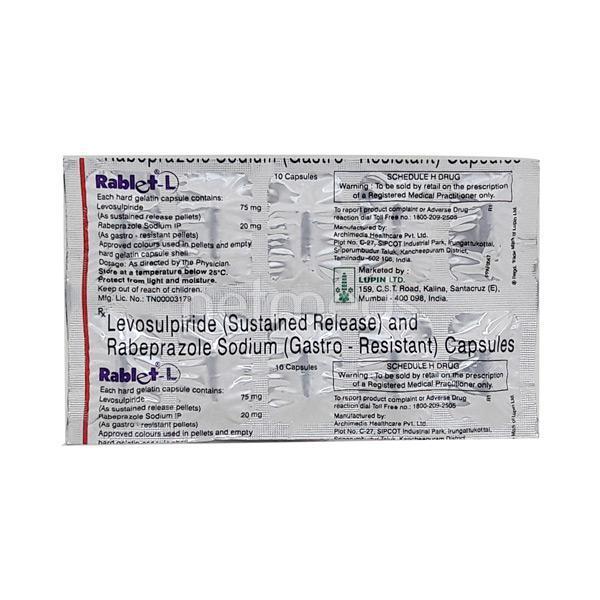 Rablet L Capsule 10'S Price, Uses, Side effects, Substitutes | Netmeds