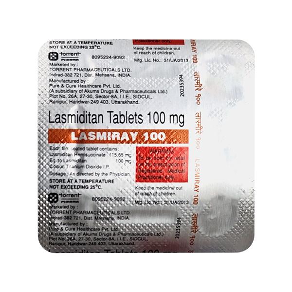 Buy LASMIRAY 100mg Tablet 4's Online | Netmeds
