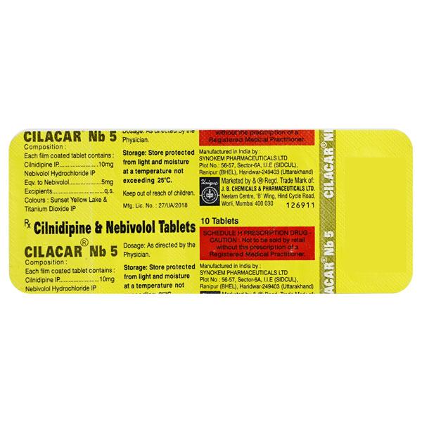 CILACAR NB 5 Tablet 10's : Price, Uses, Side Effects | Netmeds