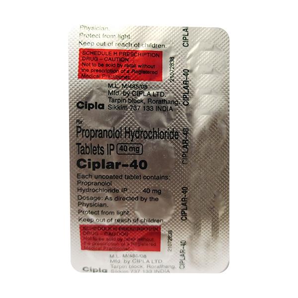 Buy Ciplar 40mg Tablet 15'S Online - Price, Uses & Side Effects | Netmeds