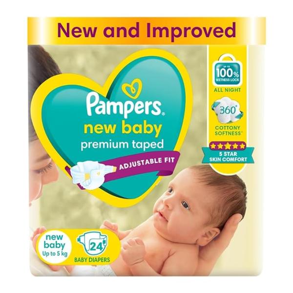 Pampers New Baby Premium Taped Diaper Pants 24 s Online at Discounted ...