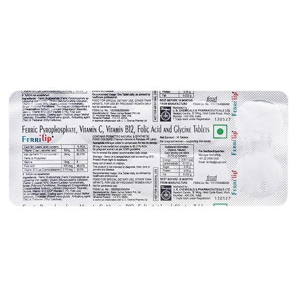Buy FERRILIP Tablet 10's Online at Upto 25% OFF | Netmeds