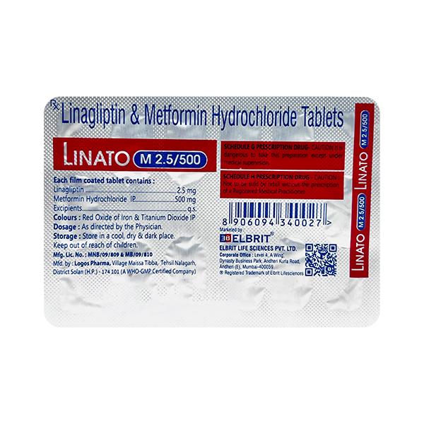 LINATO M 2.5/500 Tablet 10's