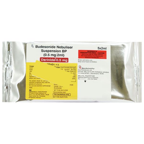 Buy DERINIDE 0.5mg Respules 2ml Online at Upto 25% OFF | Netmeds