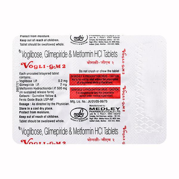 Vogli Gm2 Tablet 10'S : Price, Uses, Side Effects | Netmeds