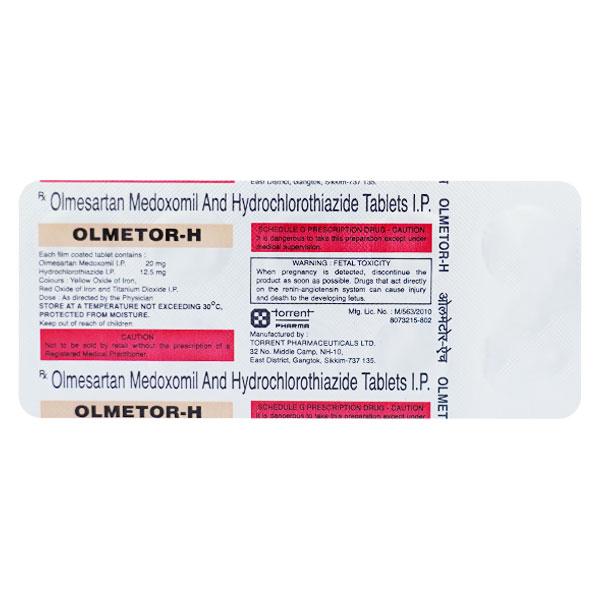 Olmetor H 20mg Tablet 10'S