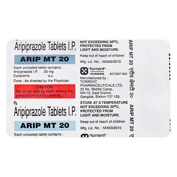 Buy Arip MT 20mg Tablet 15'S Online at Upto 25% OFF | Netmeds