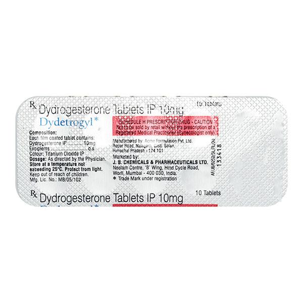 DYDETROGYL Tablet 10's Price, Uses, Side effects, Substitutes | Netmeds