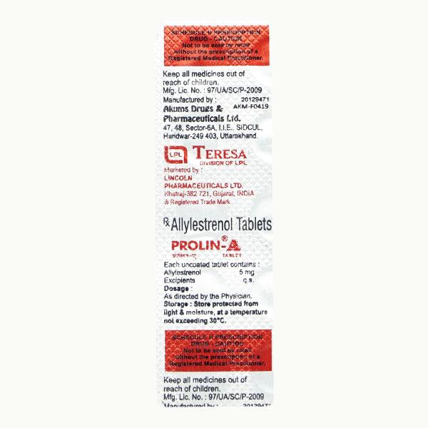 Prolin A 5mg Tablet 10'S Price, Uses, Side effects, Substitutes | Netmeds