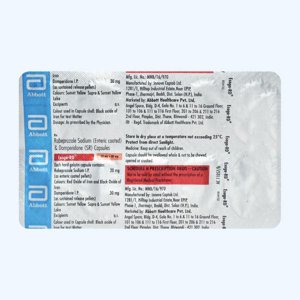 Buy Esoga RD Capsule 10'S Online at Upto 25% OFF | Netmeds