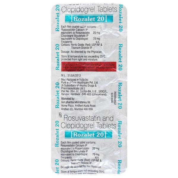 Buy ROZALET 20 Tablet 10's Online at Upto 25% OFF | Netmeds