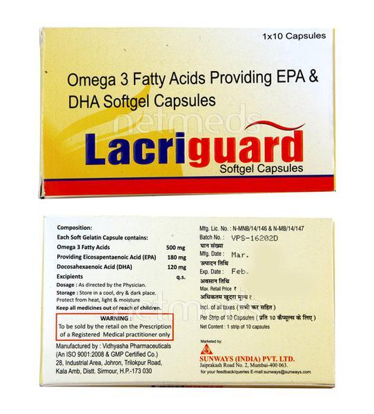 Lacriguard Capsule 10'S Price, Uses, Side effects, Substitutes | Netmeds