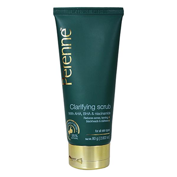 Buy Perenne Clarifying Clay Scrub with AHA BHA Niacinamide 80 gm Online ...