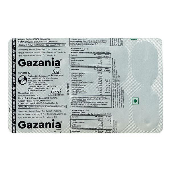 GAZANIA Tablet 10's Price, Uses, Side effects, Substitutes | Netmeds