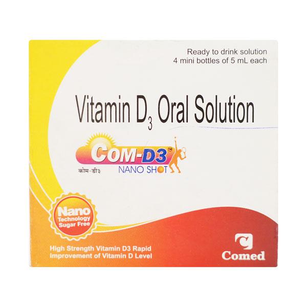COM D3 Nano Shot Oral Solution 5ml : Uses, Side Effects, Price | Netmeds