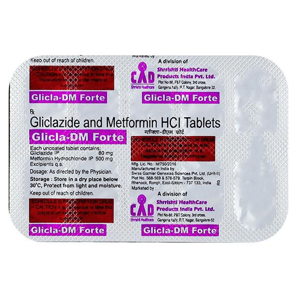 GLICLA DM FORTE Tablet 10's : Price, Uses, Side Effects | Netmeds