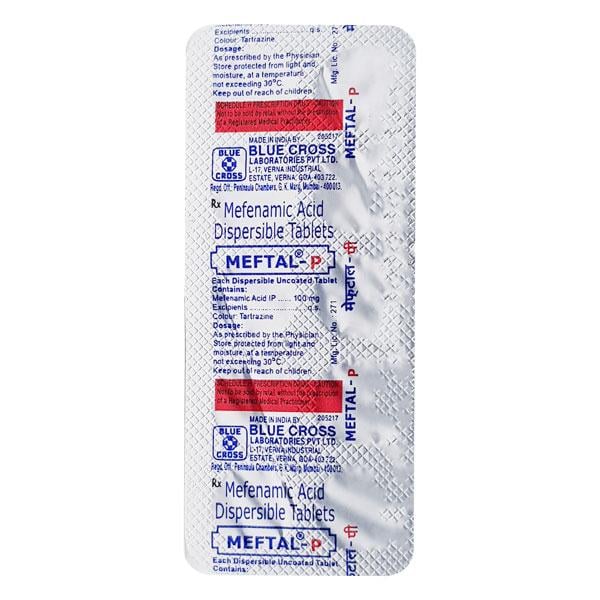 Meftal P Tablet 10'S - Price, Uses, Side Effects | Netmeds