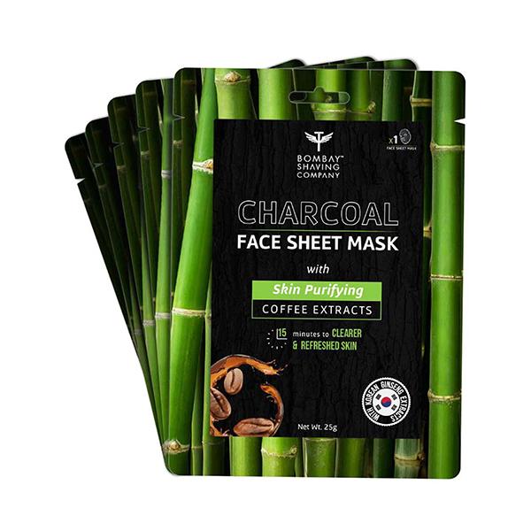 Buy Bombay Shaving Company Charcoal Face Sheet Mask 125g each 5's ...
