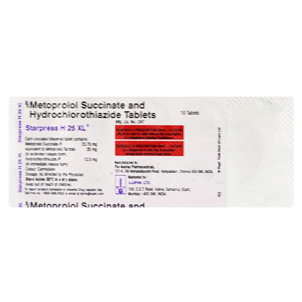 Starpress H XL 25mg Tablet 10'S : Price, Uses, Side Effects | Netmeds