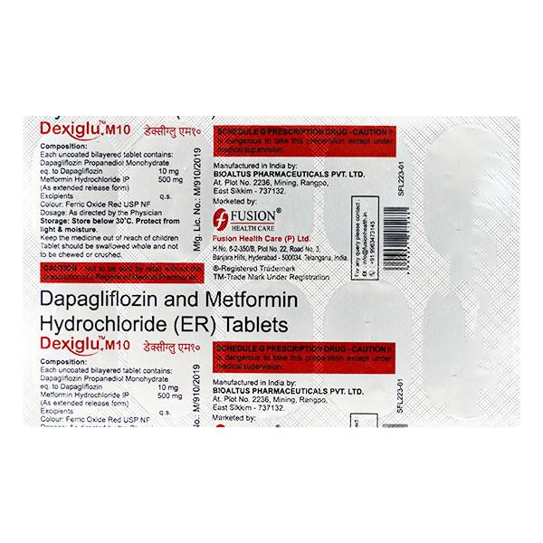 DEXIGLU M 10 Tablet 10's : Price, Uses, Side Effects | Netmeds