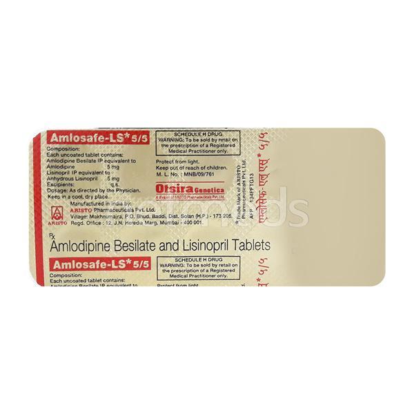 Amlosafe LS 5/5mg Tablet 10'S Price, Uses, Side effects, Substitutes ...