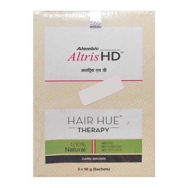 Buy Altris HD Hair Hue Therapy Dark Brown Sachet 3X50gm Online at Upto ...