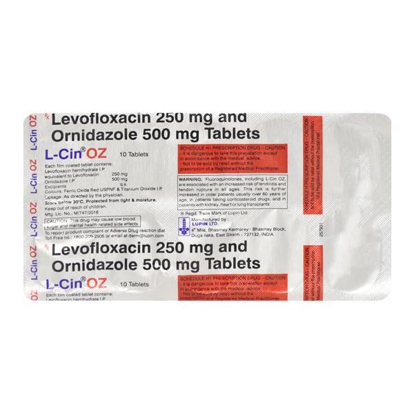 Buy Lcin OZ Tablet 10'S Online at Upto 25% OFF | Netmeds