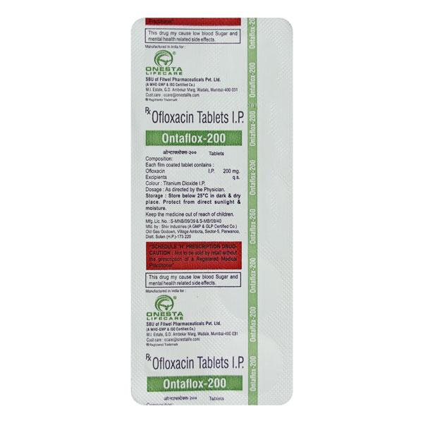 ONTAFLOX 200 Tablet 10's : Price, Uses, Side Effects | Netmeds
