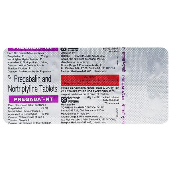 Pregaba NT Tablet 10'S - Price, Uses, Side Effects | Netmeds