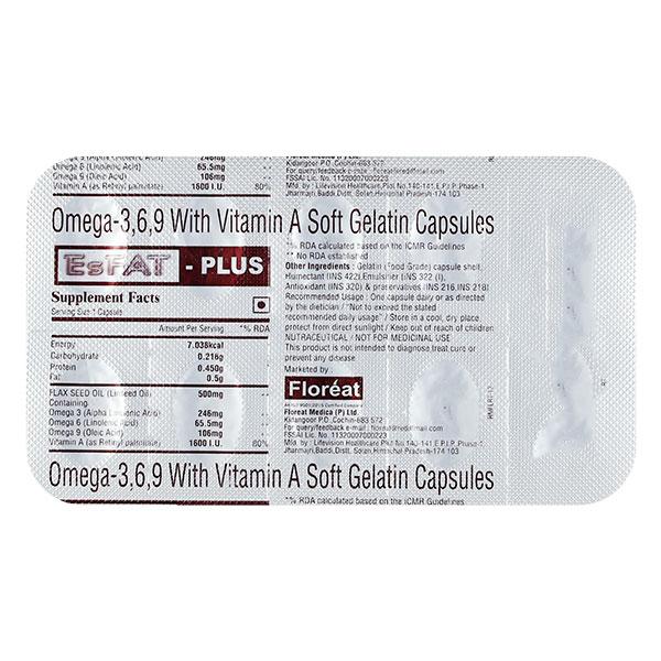 ESFAT PLUS Capsule 10's Price, Uses, Side effects, Substitutes | Netmeds