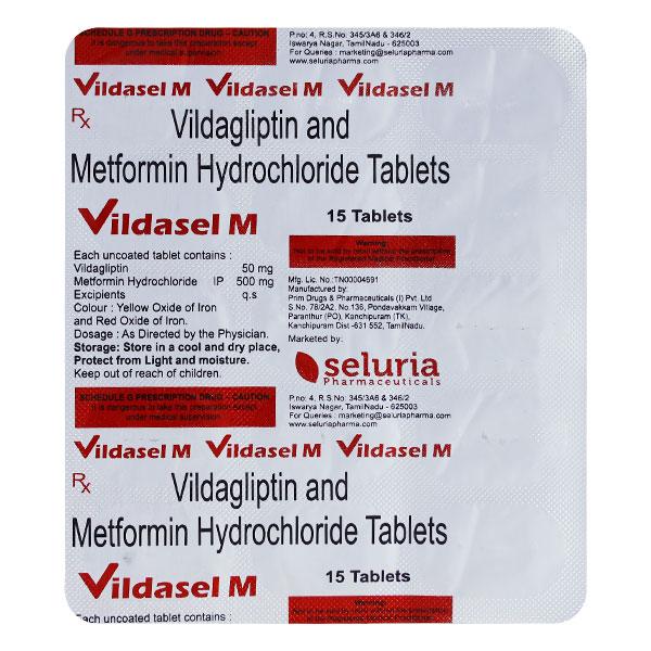 VILDASEL M Tablet 15's : Price, Uses, Side Effects | Netmeds