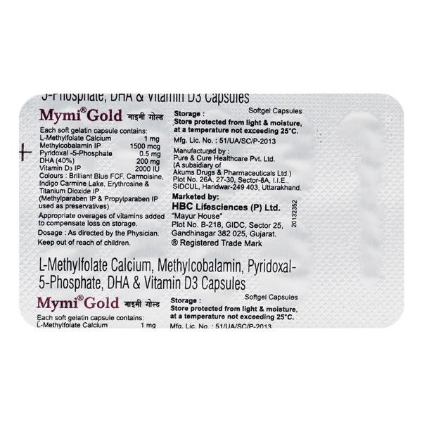 Mymi Gold Capsule 10'S Price, Uses, Side effects, Substitutes | Netmeds