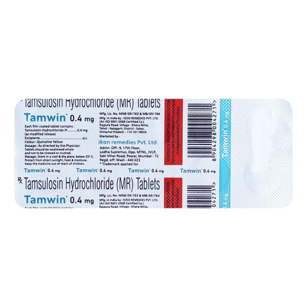 TAMWIN 0.4 MG Tablet 10's Price, Uses, Side effects, Substitutes | Netmeds
