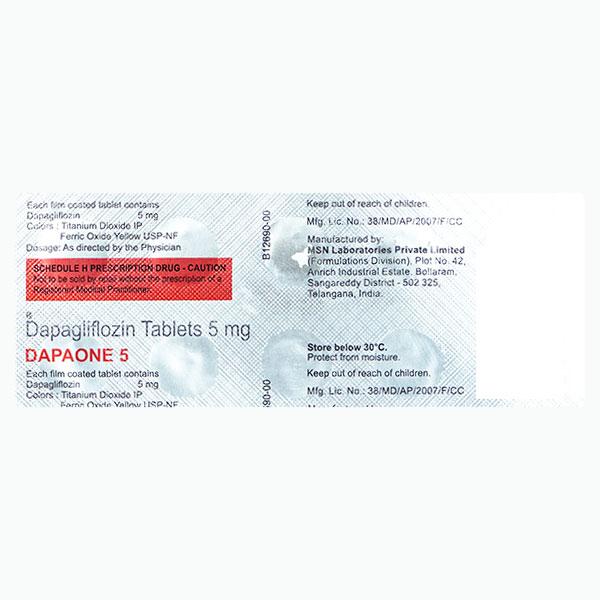DAPAONE 5 Tablet 10's : Price, Uses, Side Effects | Netmeds