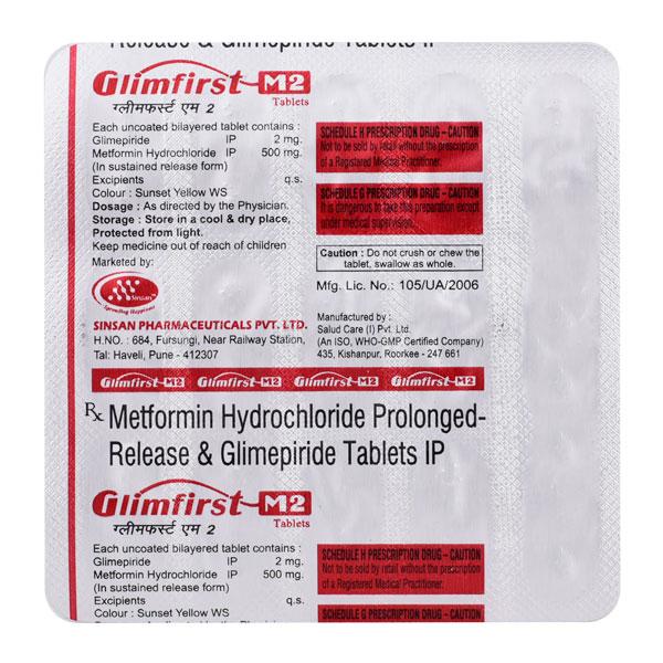 Buy GLIMFIRST M2 Tablet 15's Online at Upto 25% OFF | Netmeds