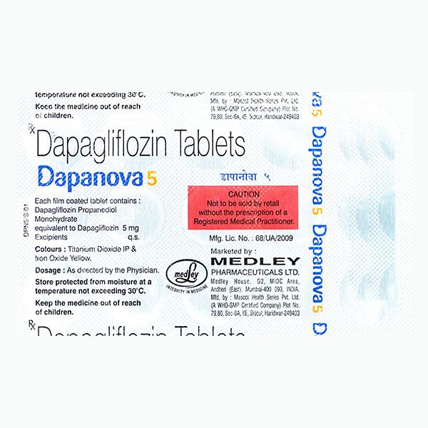 DAPANOVA 5 Tablet 15's : Price, Uses, Side Effects | Netmeds