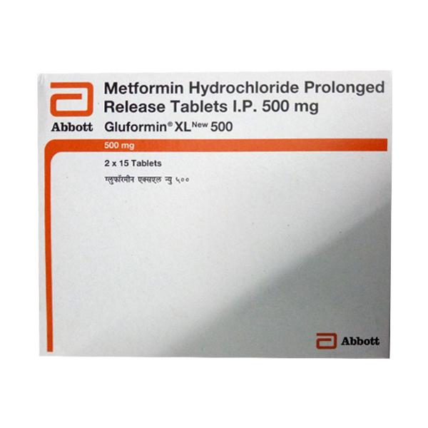 GLUFORMIN XL NEW 500mg Tablet 15's : Price, Uses, Side Effects | Netmeds