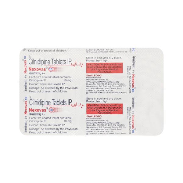 NEXOVAS 10 Tablet 15's : Price, Uses, Side Effects | Netmeds