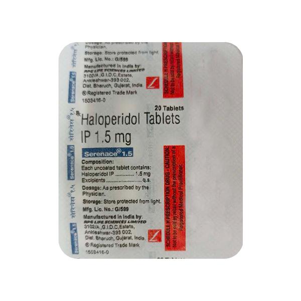 SERENACE 1.5 Tablet 20's - Price, Uses, Side Effects, and Substitutes ...