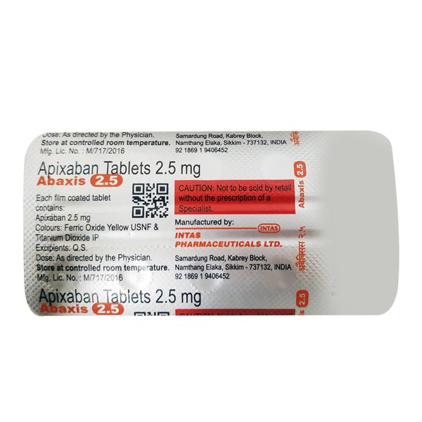 ABAXIS 2.5 Tablet 10's Price, Uses, Side effects, Substitutes | Netmeds