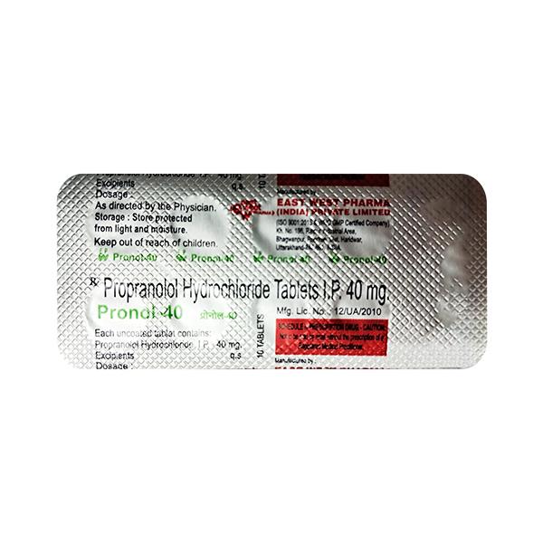 Pronol 40mg Tablet 10'S : Uses, Side Effects, Price | Netmeds