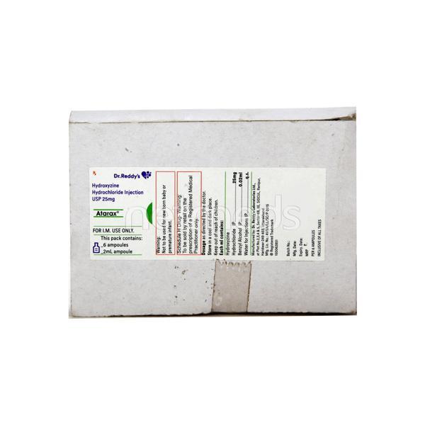Atarax Injection 6X2ml - Price, Uses, Side Effects, and Substitutes ...