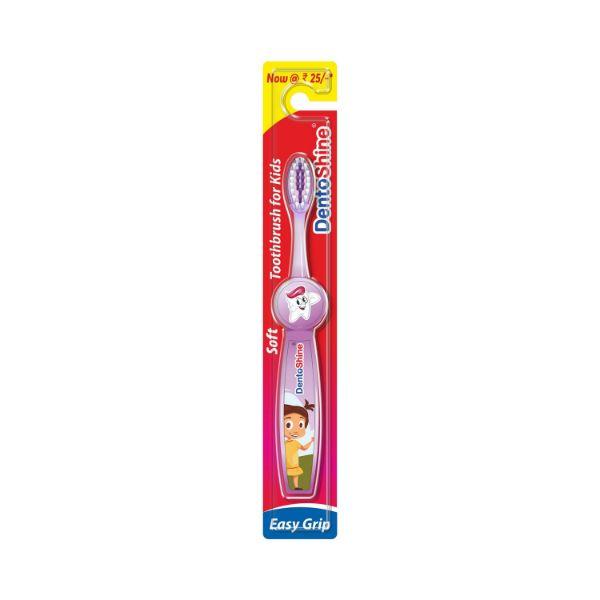 Buy Dentoshine Easy Grip Toothbrush for Kids Purple 100 gm Online at ...